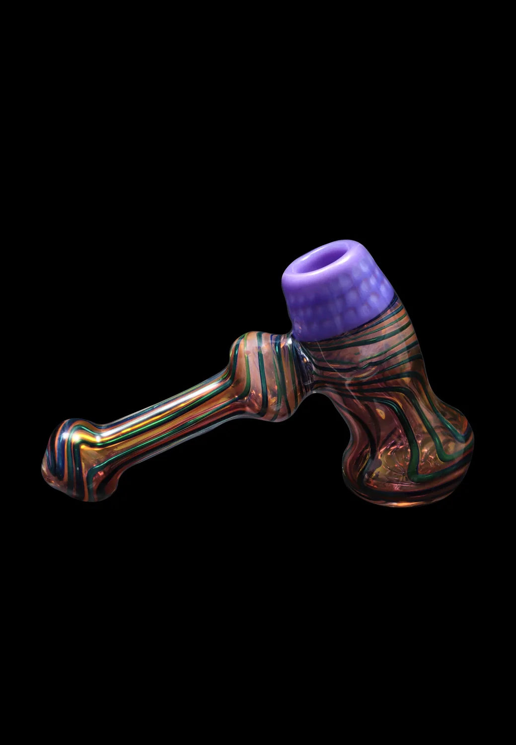 Smoke Cartel Gold Fume Hammer Bubbler - 7 in.