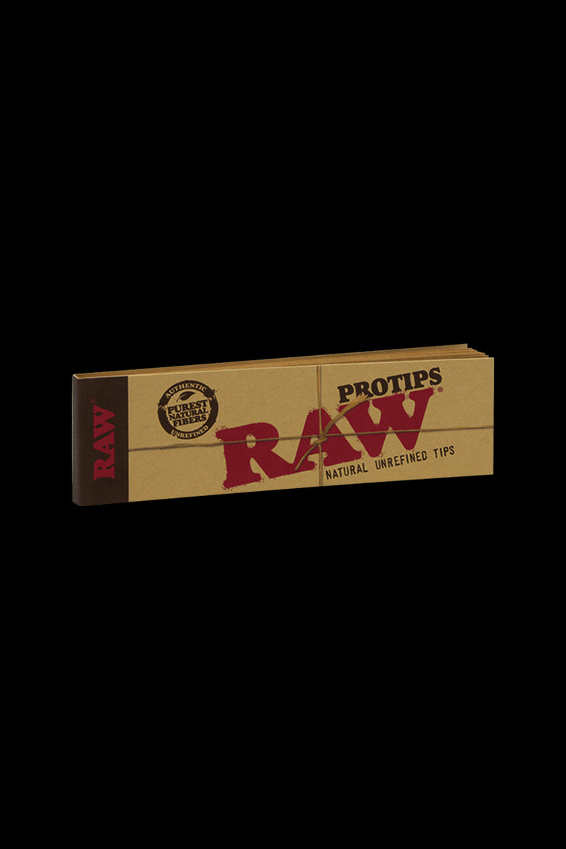 RAW Tips Pro - 21 Unbleached Rolling Tips Per Pack