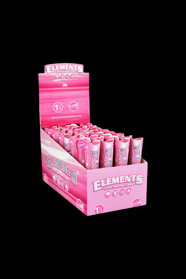 Elements Pink Ultra Thin Cones - 32 Pack | Rolling Papers