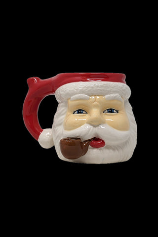 High Point Ceramic Red Santa Mug Pipe | Dry Pipes
