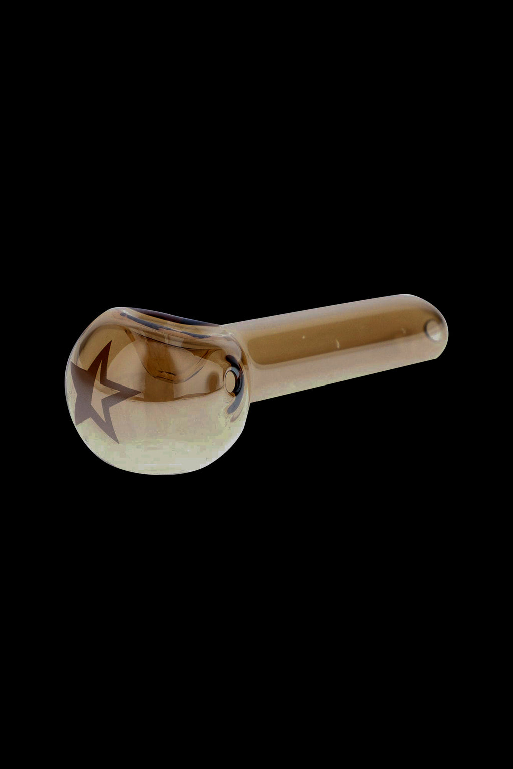 Famous X Gold Fumed Hand Pipe - Heavy Glass Spoon Pipe