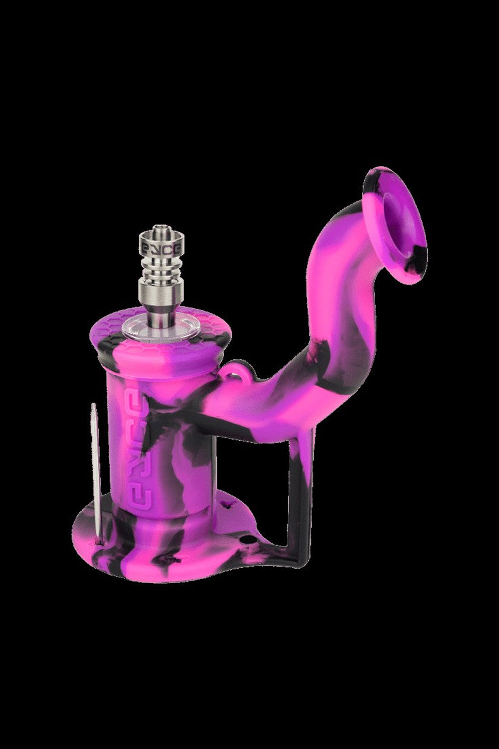 Eyce Rig 2.0 - Silicone Dab Rig - Clear/Black