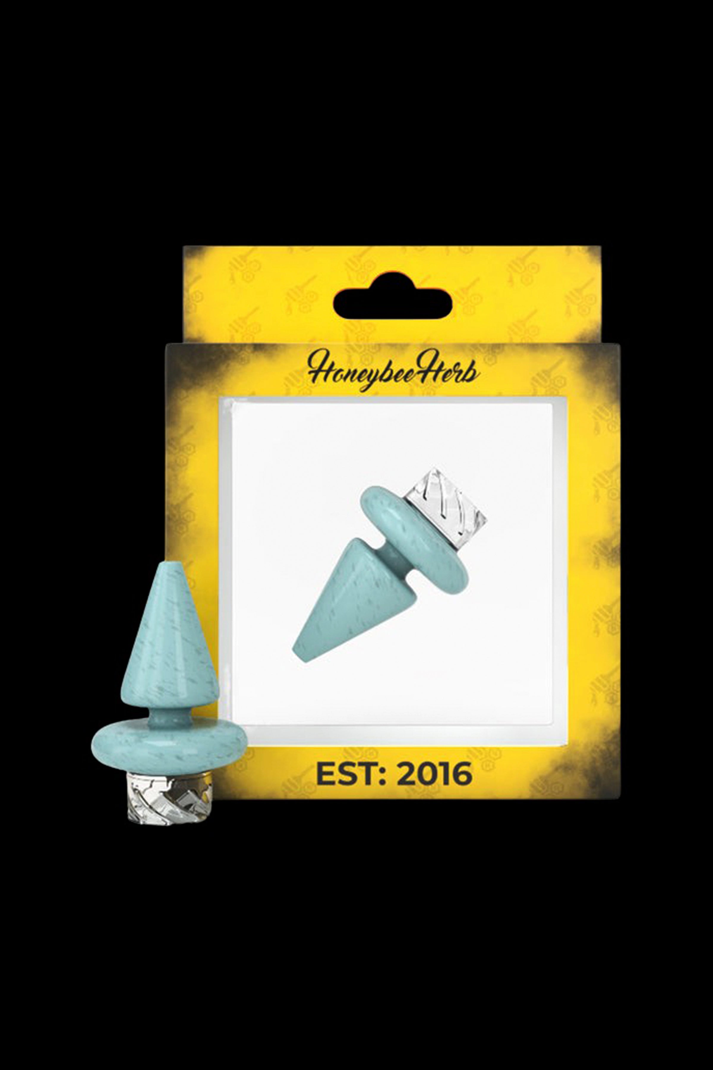 Honeybee Herb Triangle Carb Cap - Quartz, Titanium - Dab Rig