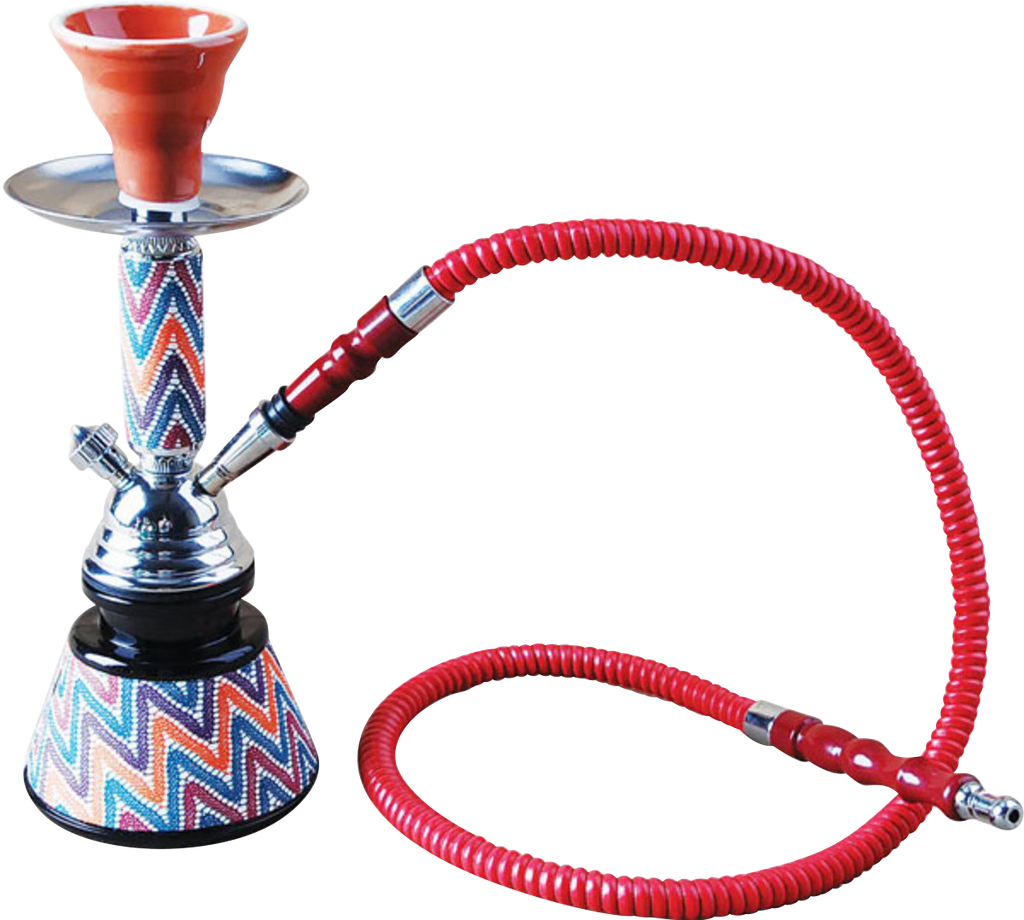 Single Hose Hookah With a Wavy Pattern