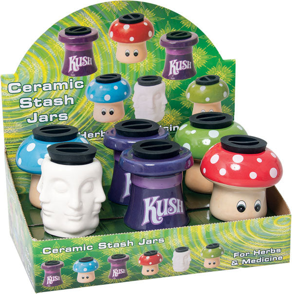 Ceramic Stash It! Storage Jars - Bulk 6 Pack