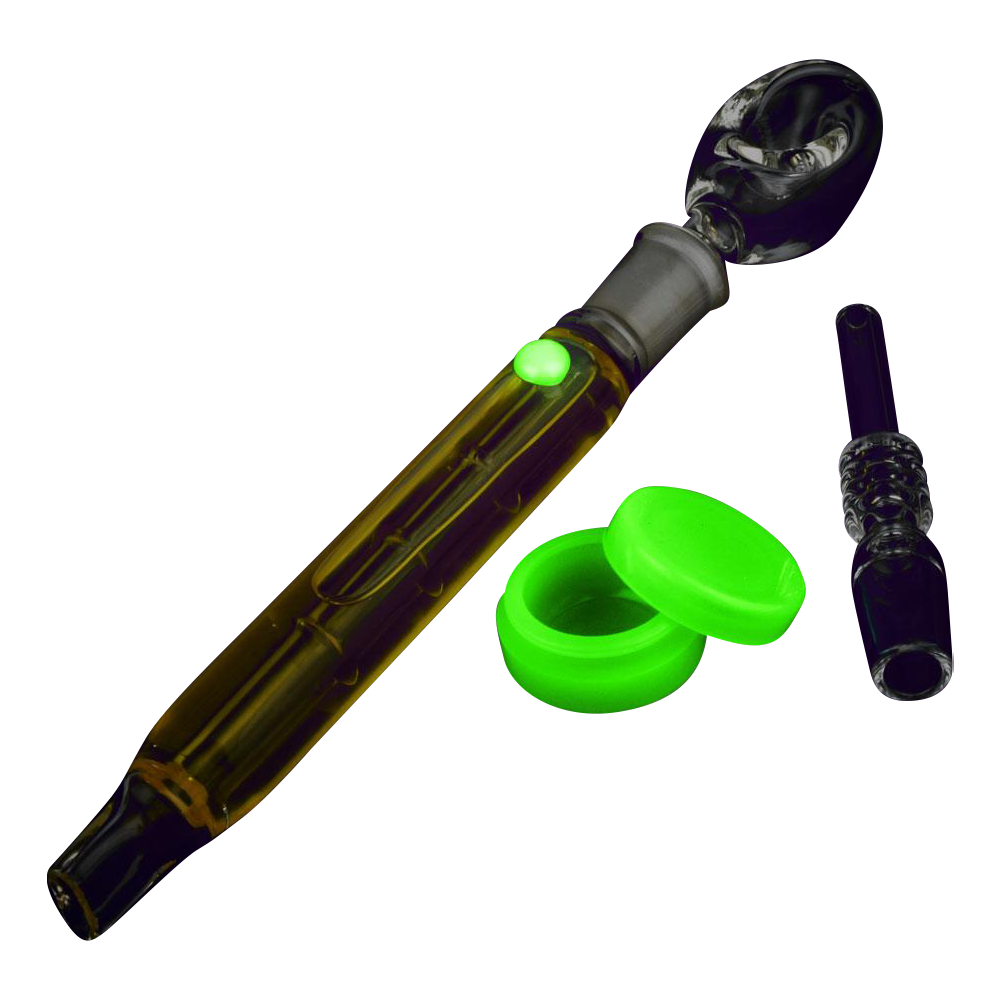 Freezable Glycerin Dab Straw & Spoon Pipe - Versatile Cannabis Accessory