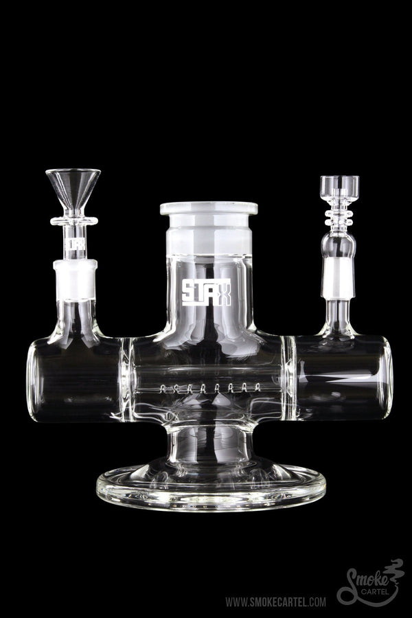 GRAV® STAX Dual Action Inline Base - Clear Glass