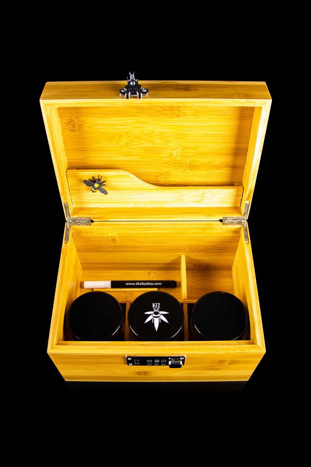 Bamboo Bzz Box - Lockable Herbal Storage Box | Smoke Cartel