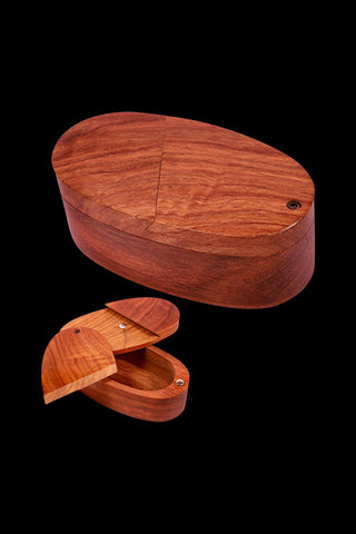 Oval Wooden Trick Storage Box