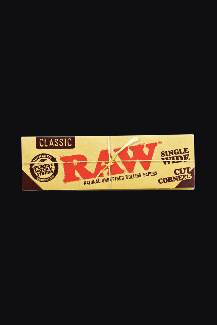 RAW Cut Corners Rolling Papers - Single Wide 50 Pack