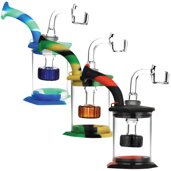 Smoke Cartel Silicone Glass Rig W Disc Perc - Clear