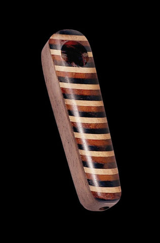 Striped Oblong Wood Pipe | Dry Pipes