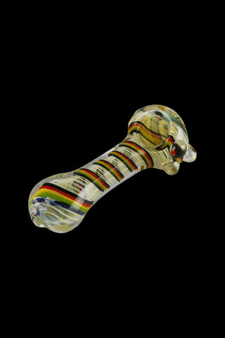 Smoke Cartel Worked Rasta Spoon Pipe - Glass Smoking Pipe
