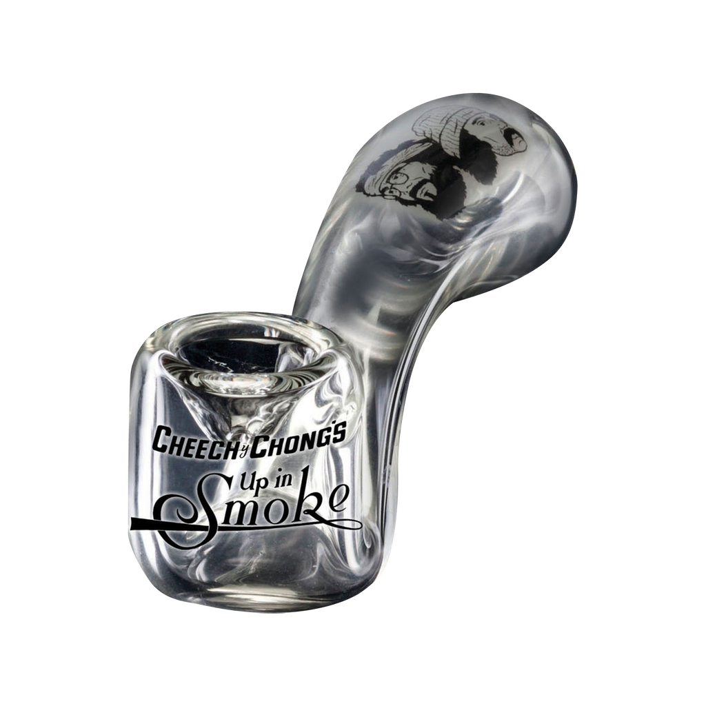 Cheech & Chong Glass Sherlock Pipe - 4-Inch Handblown Boro Glass