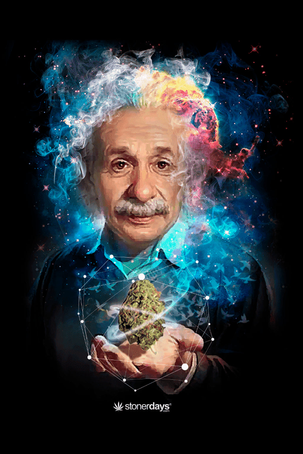 Albert Einstein Smoking Weed